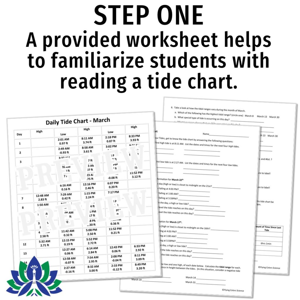 Graphing Ocean Tides Activity - Flying Colors Science