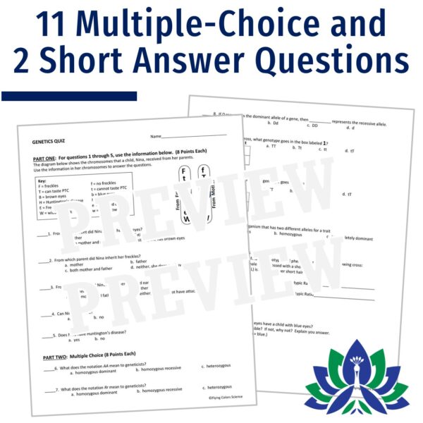 Genetics Quiz - Flying Colors Science