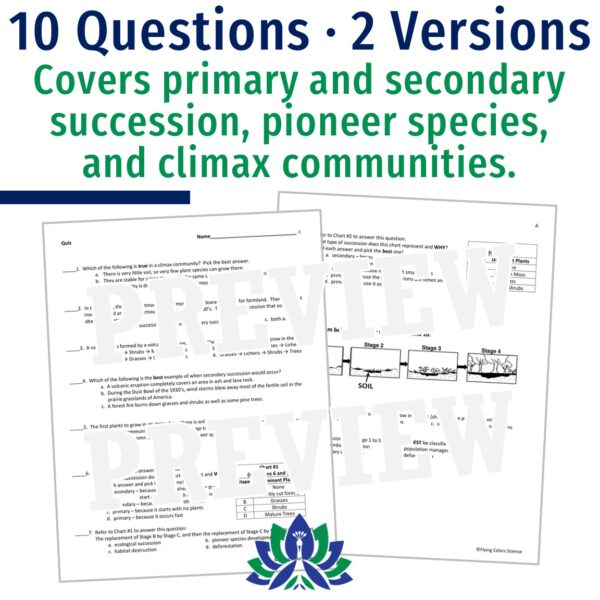 Ecological Succession Quiz - Flying Colors Science