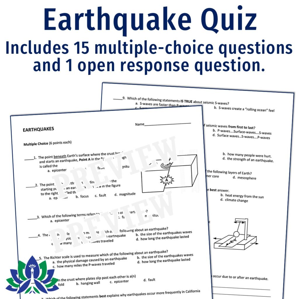 Earthquakes Quiz - Flying Colors Science