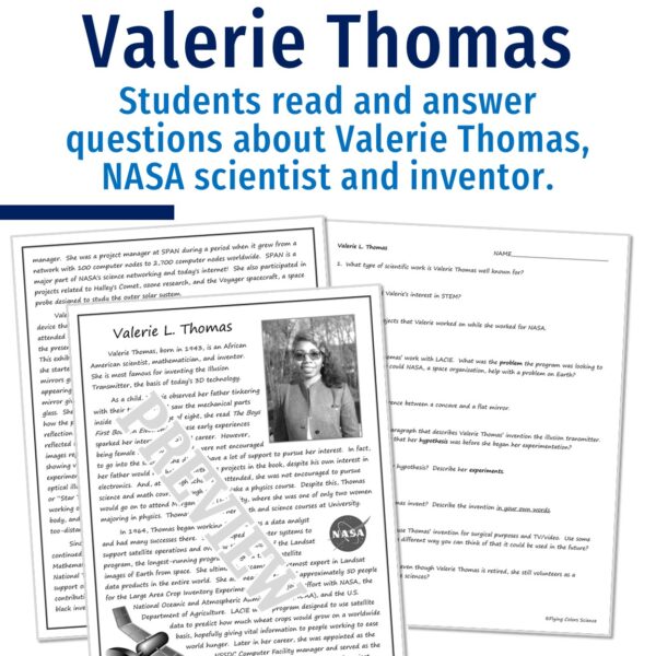 Black Scientist Reading: Valerie Thomas of NASA - Flying Colors Science