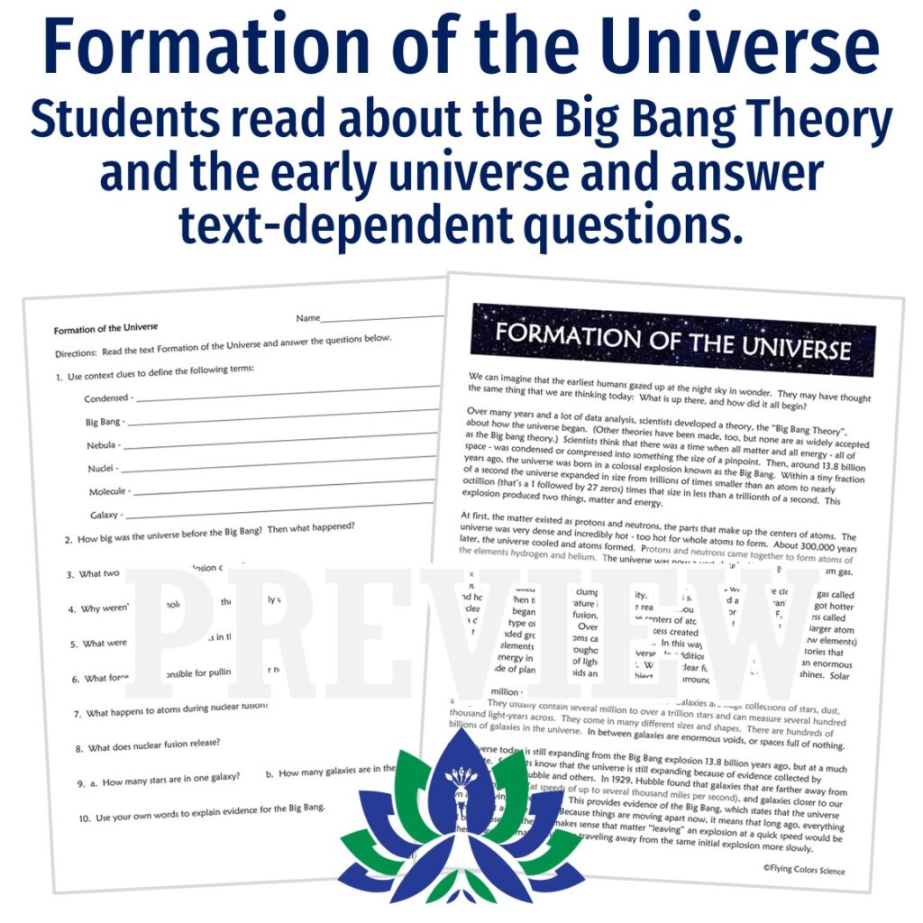 Space and Astronomy Activity BUNDLE - Flying Colors Science