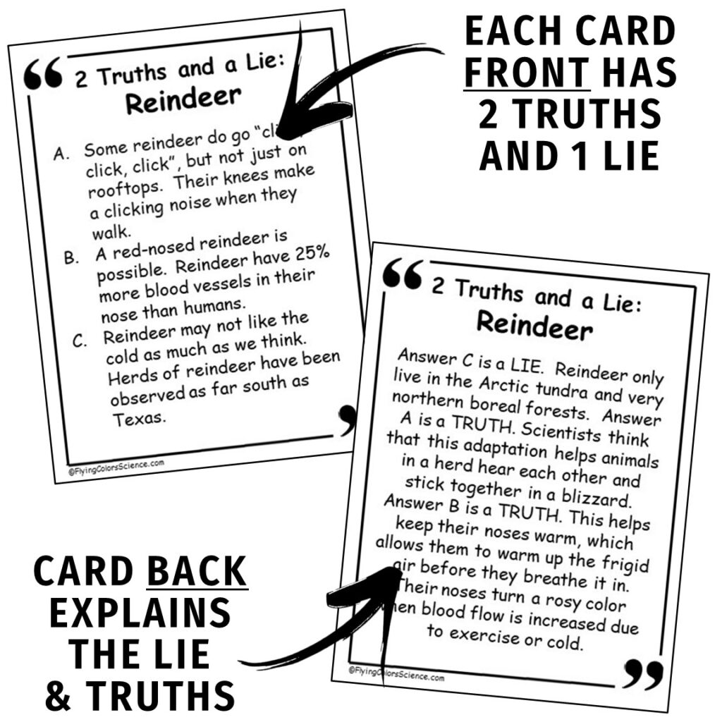 Holiday Trivia Games: Two Truths and a Lie - Flying Colors Science