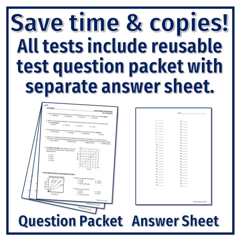 Full Year of Middle School Physical Science Tests - Flying Colors Science