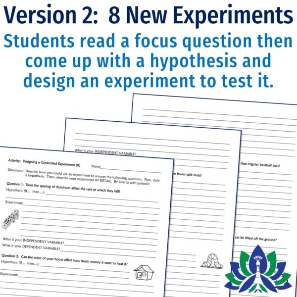 Scientific Method Activity: Design a Controlled Experiment - Flying ...
