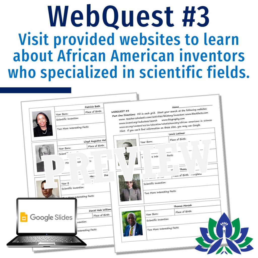 Black Scientists WEBQUEST - Flying Colors Science