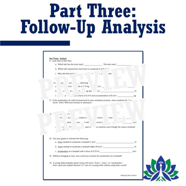 Newton's 2nd Law Activity: Calculate and Graph Force Mass and ...