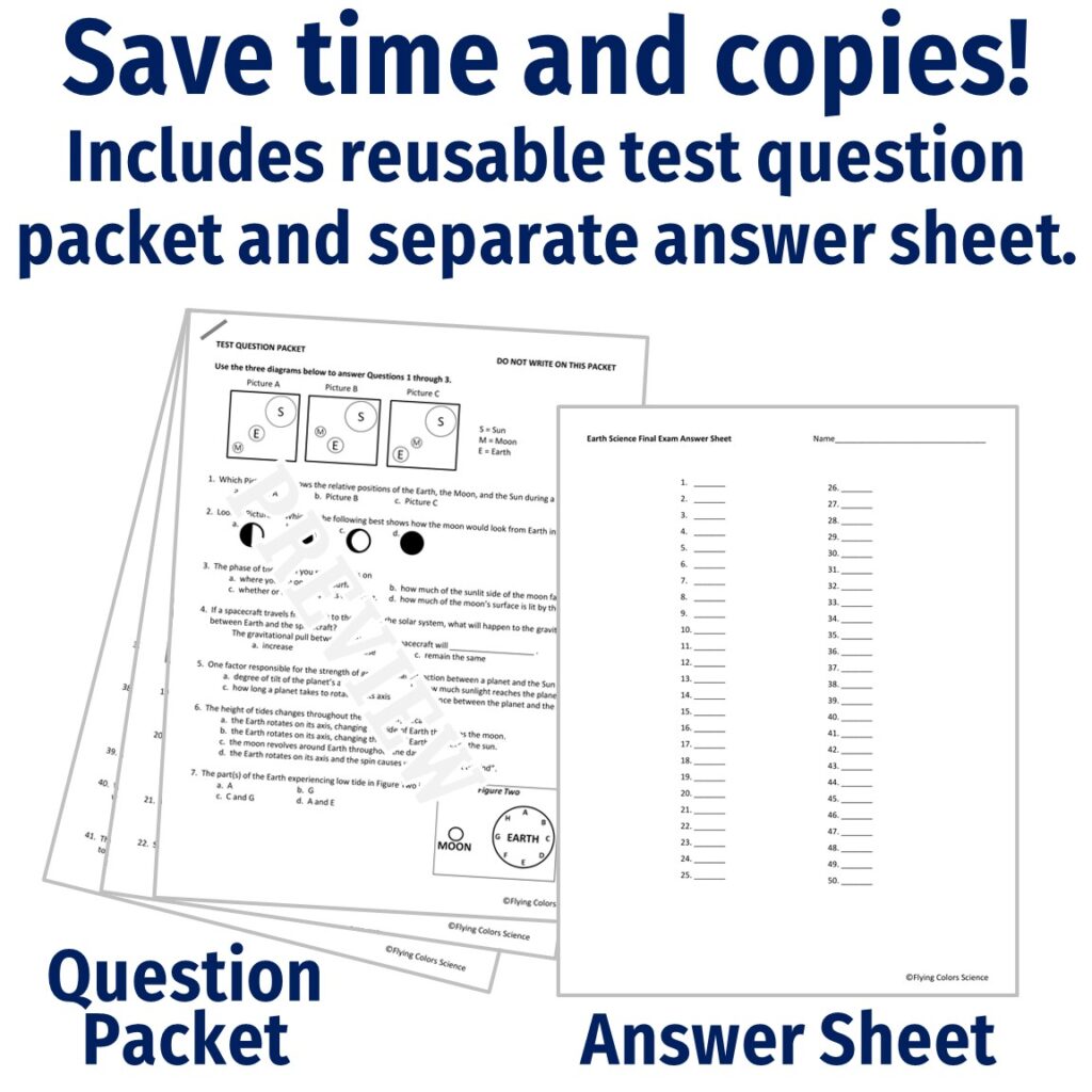 Middle School Earth Science FINAL EXAM for NGSS-ESS - Flying Colors Science