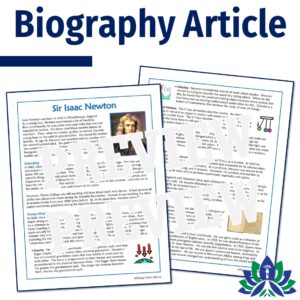 Isaac Newton Biography for Kids: Article and Worksheet - Flying Colors ...