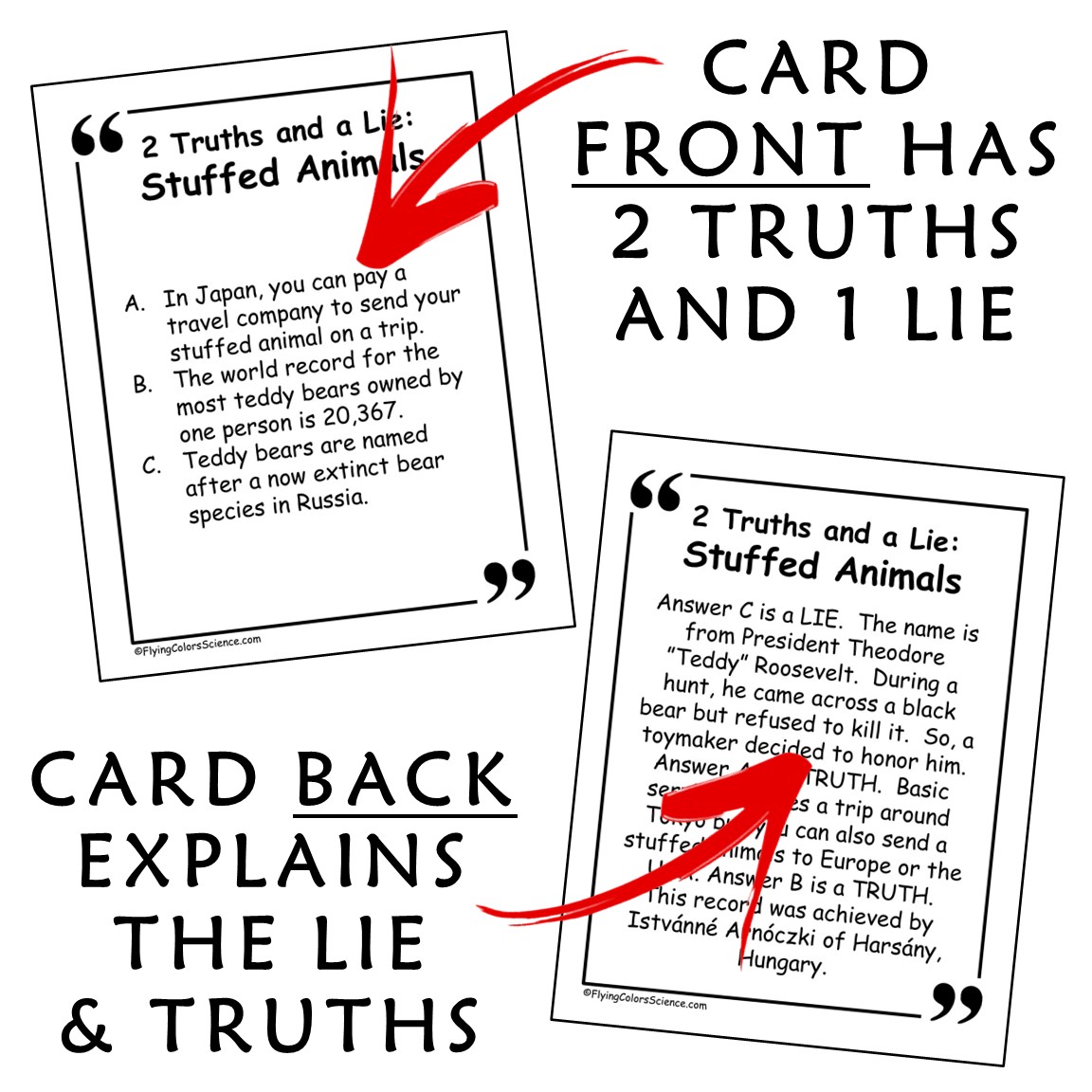 Valentine's Day Two Truths and a Lie Game - Flying Colors Science