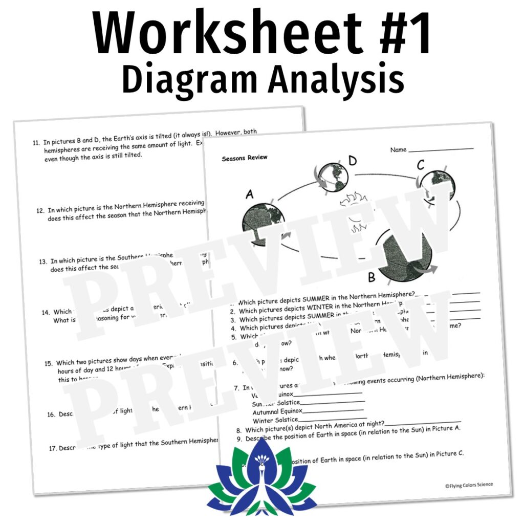 Seasons Worksheets Bundle (Set of 4) - Flying Colors Science