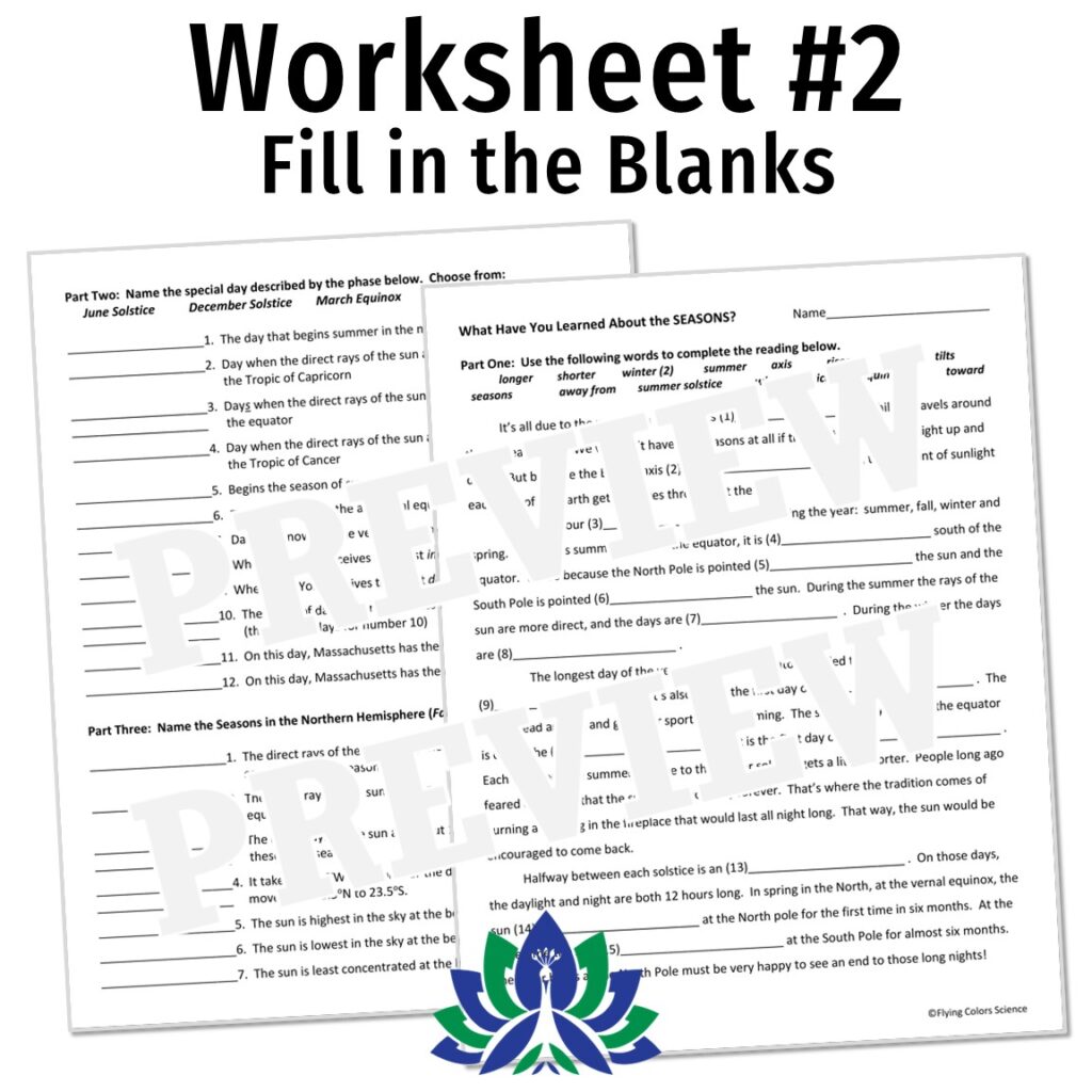 Seasons Worksheet Bundle Set Of 4 Flying Colors Science Seasons Worksheet Bundle Set Of 4 Flying Colors Science