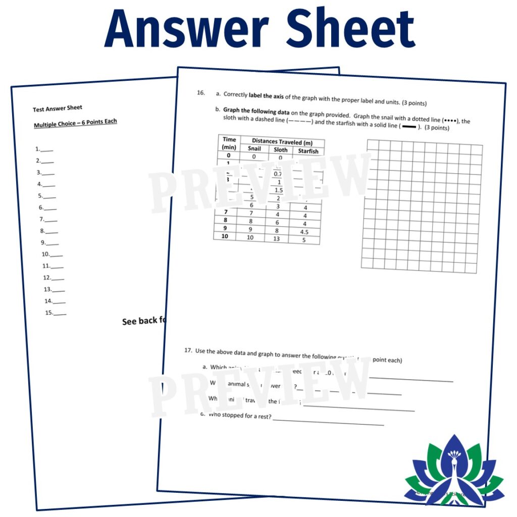 Speed and Speed Graphs Test - Flying Colors Science