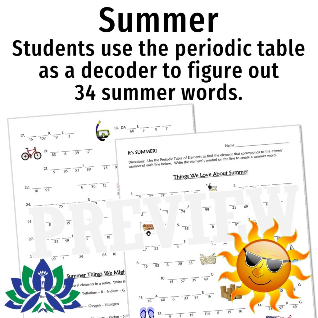 Holiday Periodic Table Decoder Activity Bundle - Flying Colors Science
