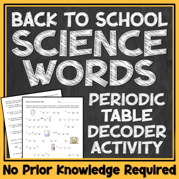 Back to School Science Activity: Periodic Table Decoder - Flying Colors ...