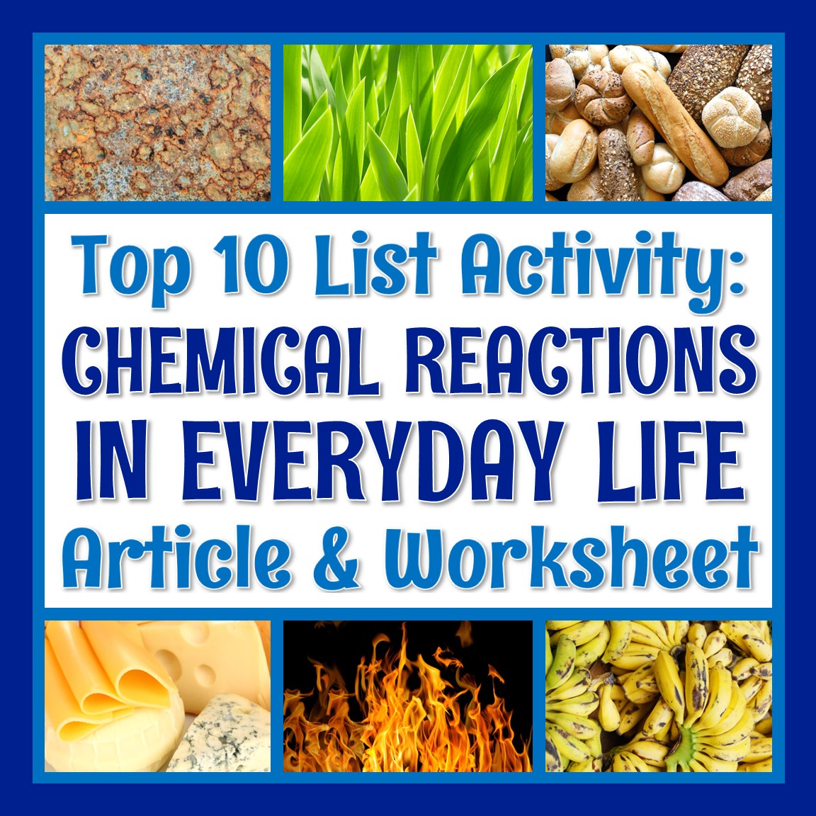 Everyday Chemical Reactions Reading and Worksheet - Flying Colors Science