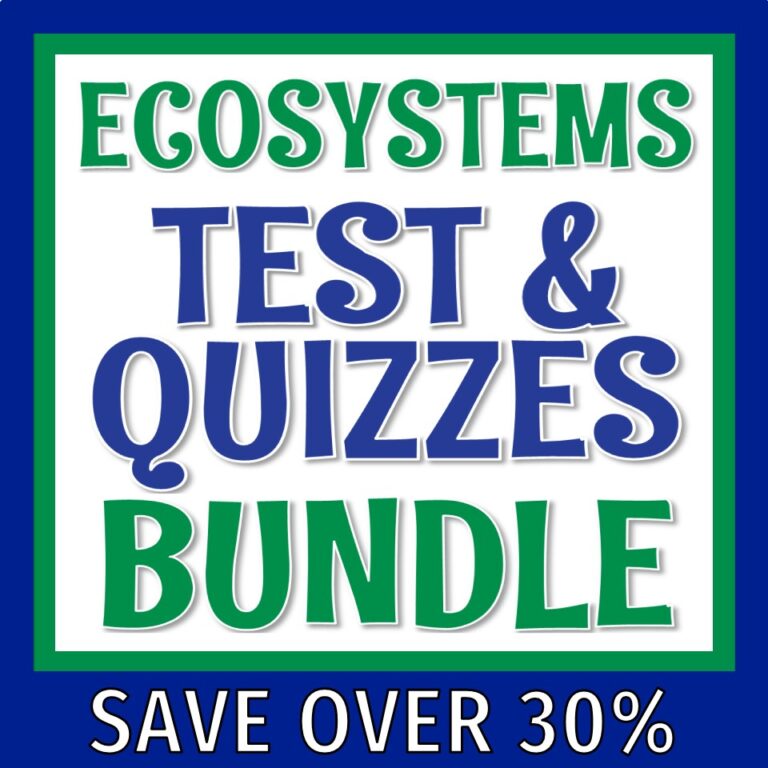 Ecosystems Assessments BUNDLE - Flying Colors Science