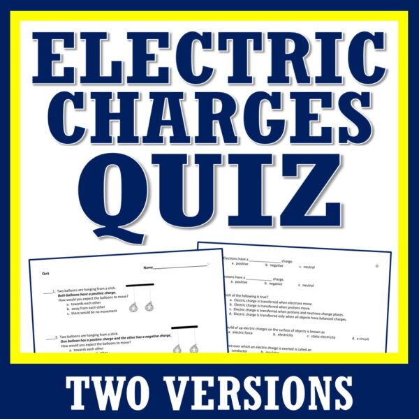 Static Electricity Electric Charges Quiz - Flying Colors Science