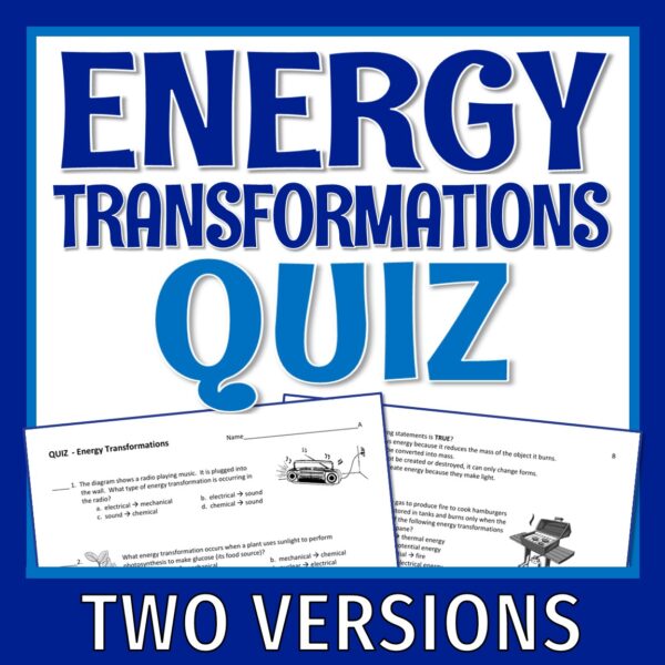 Energy Transformations Quiz - Flying Colors Science