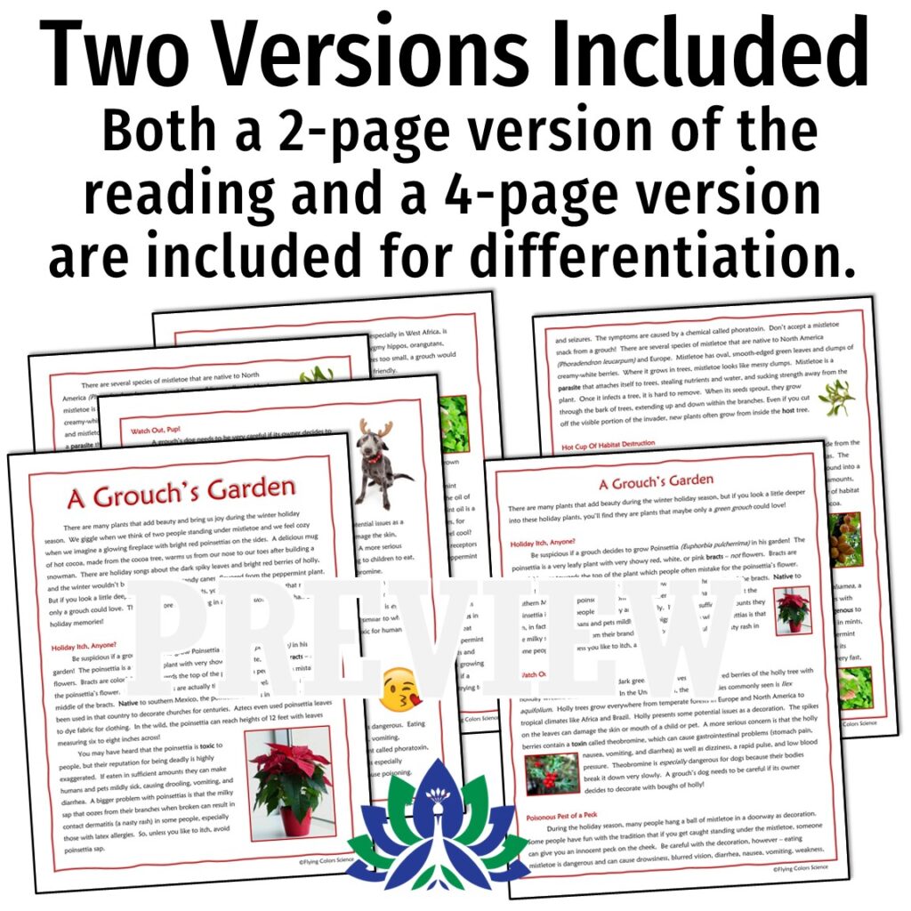Christmas Science Activity: Plants of the Holiday Article - Flying ...