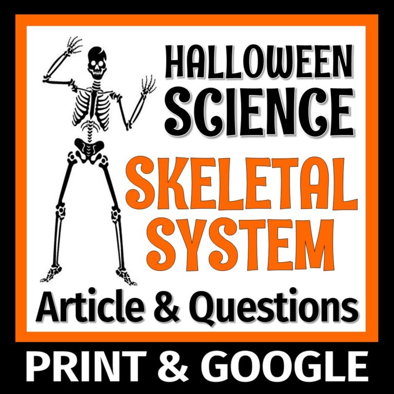Halloween Science Reading Passage: Skeletal System and Bones - Flying ...