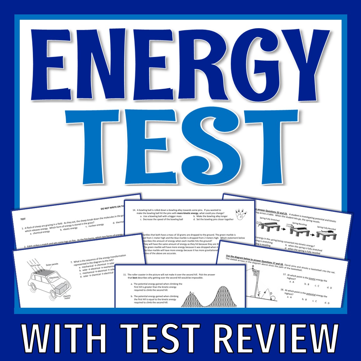 Middle School Energy Test - Flying Colors Science