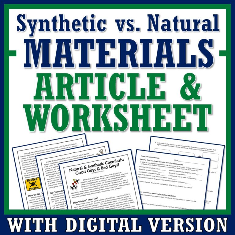 Natural and Synthetic Materials and their Impact on Society Reading and ...