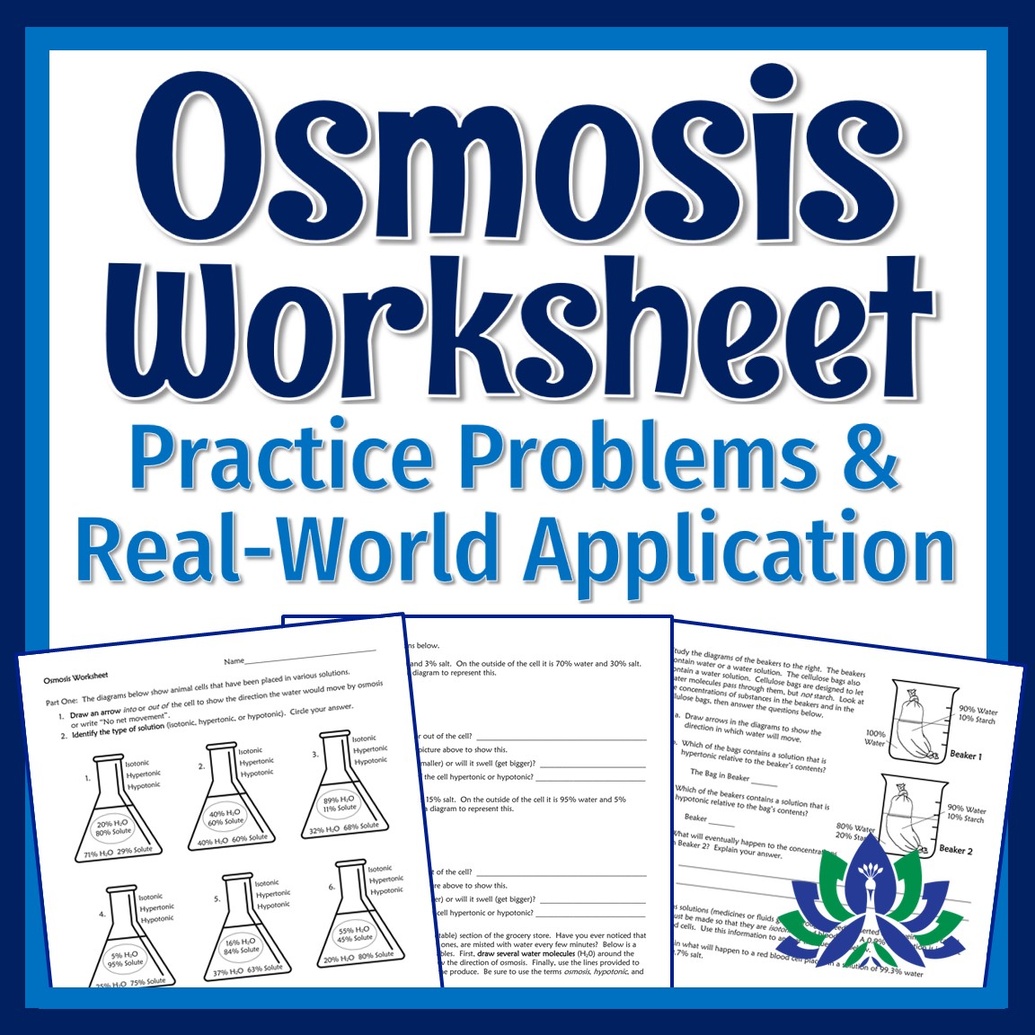 Osmosis Worksheet - Flying Colors Science