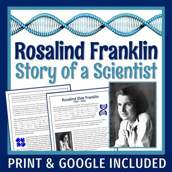 Rosalind Franklin Reading and Worksheet - Flying Colors Science