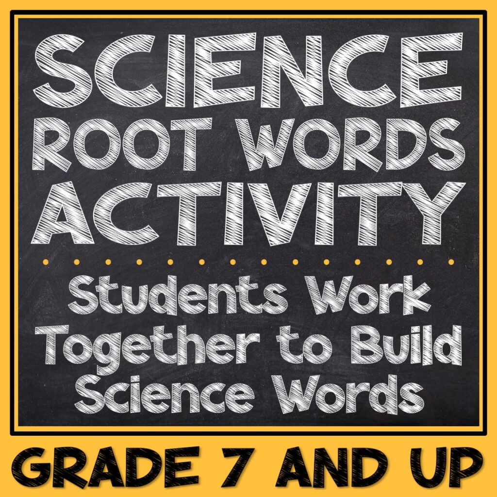 Science Root Words Activity - Flying Colors Science