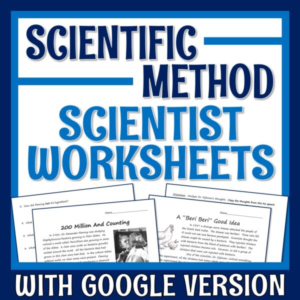 Scientific Method Worksheets: Work of Famous Scientists - Flying Colors ...
