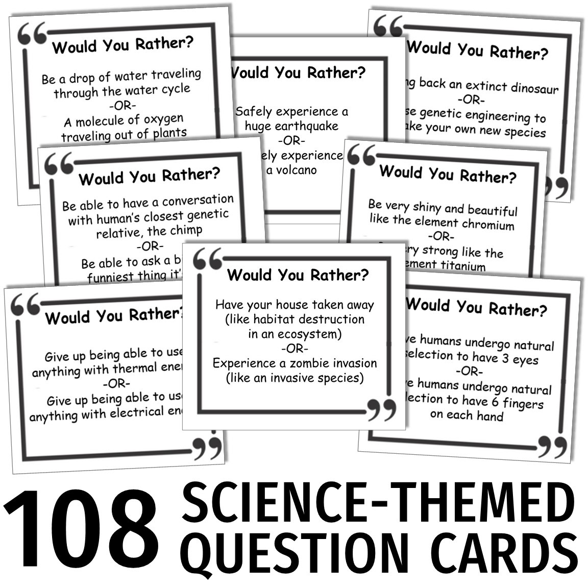 Would You Rather Science Game - Flying Colors Science