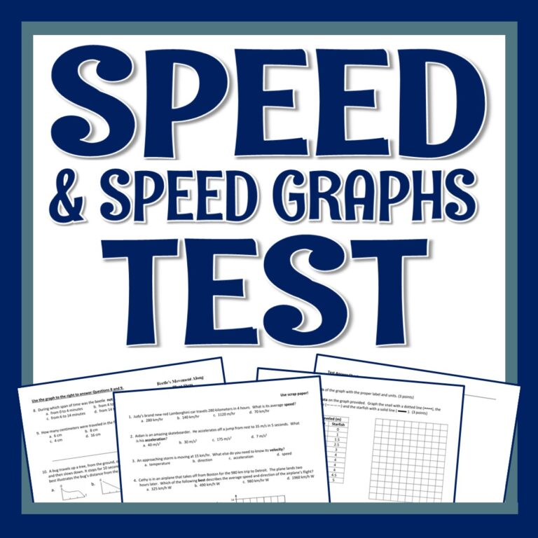 Speed and Speed Graphs Test - Flying Colors Science