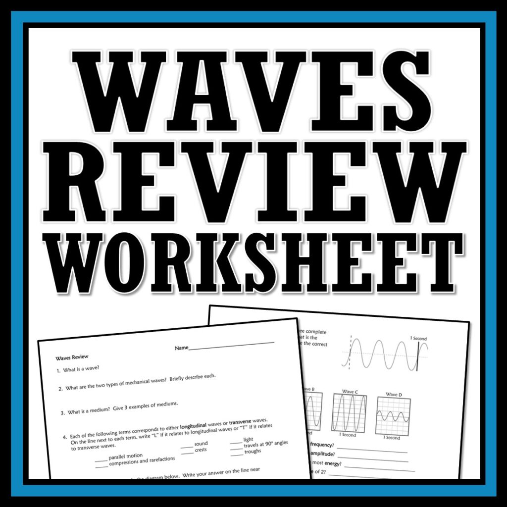 Properties of Waves Worksheet - Flying Colors Science