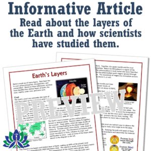 Earth's Layers Reading and Worksheet - Flying Colors Science