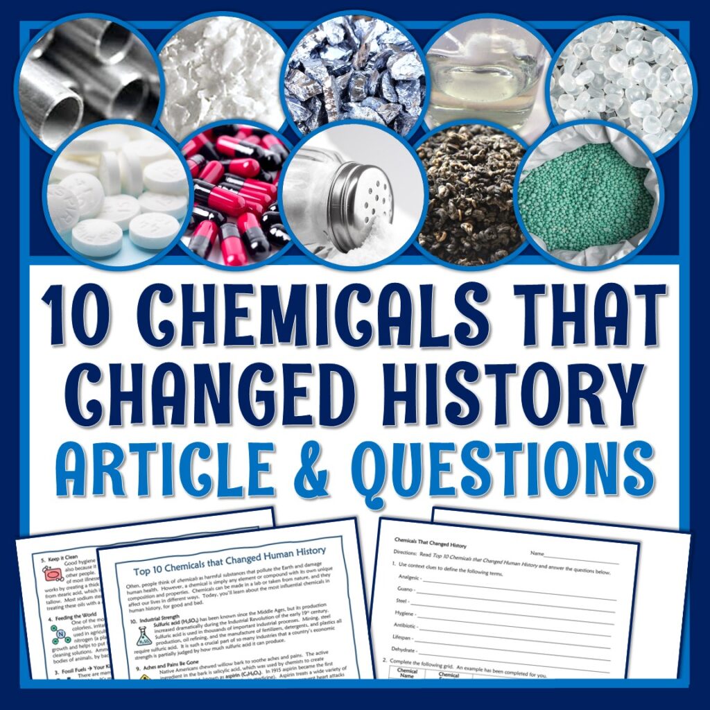 10 Chemicals that Changed History Reading - Flying Colors Science