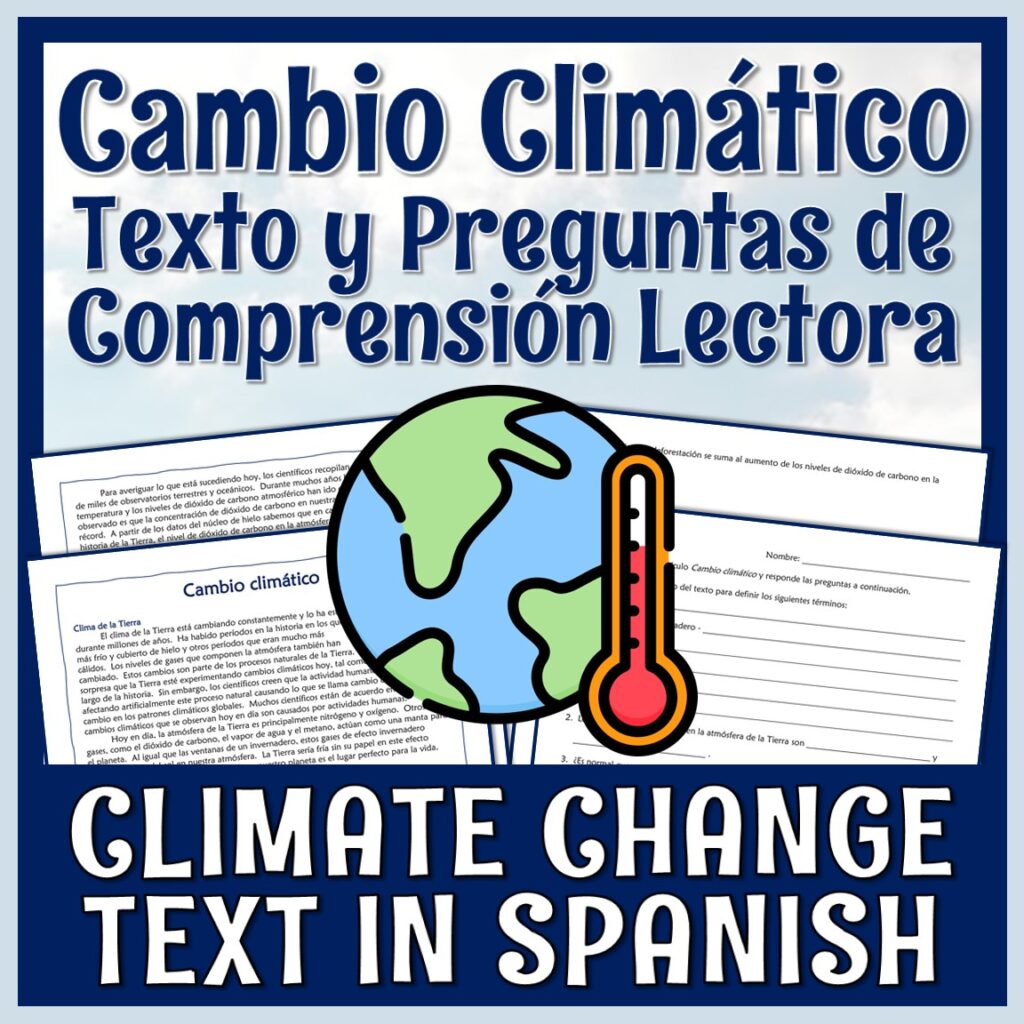 Climate Change Reading IN SPANISH - Flying Colors Science