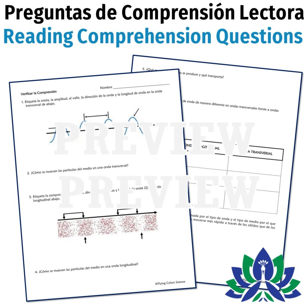 Waves Reading IN SPANISH - Flying Colors Science