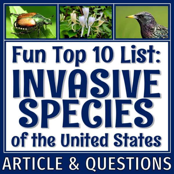 10 Invasive Species of the United States Reading and Worksheet - Flying ...