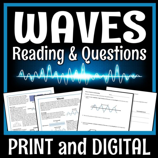 Properties of Waves Reading with Worksheet - Flying Colors Science