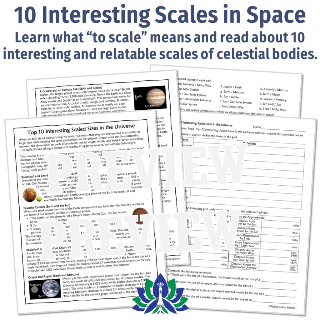 Emergency Astronomy Sub Plan: Set of 5 - Flying Colors Science