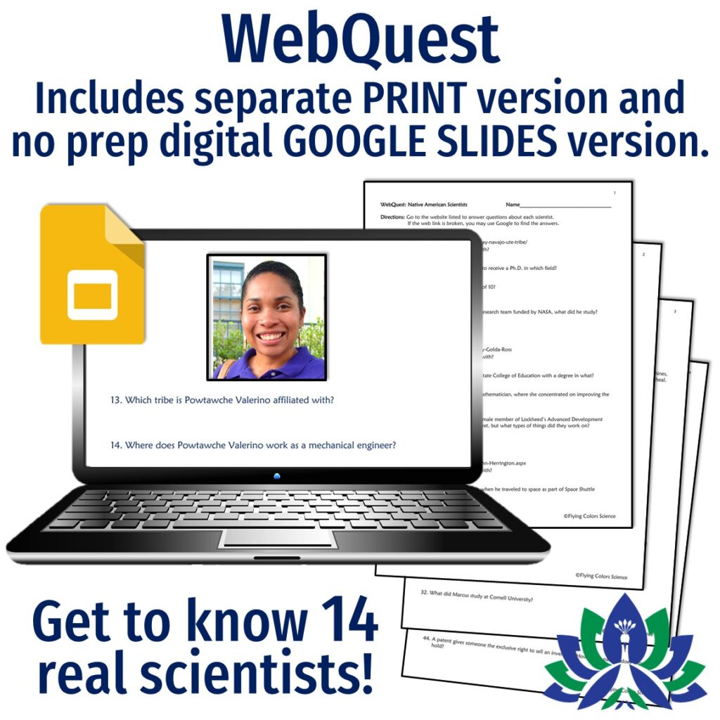 Native American Scientists Activity: WebQuest - Flying Colors Science