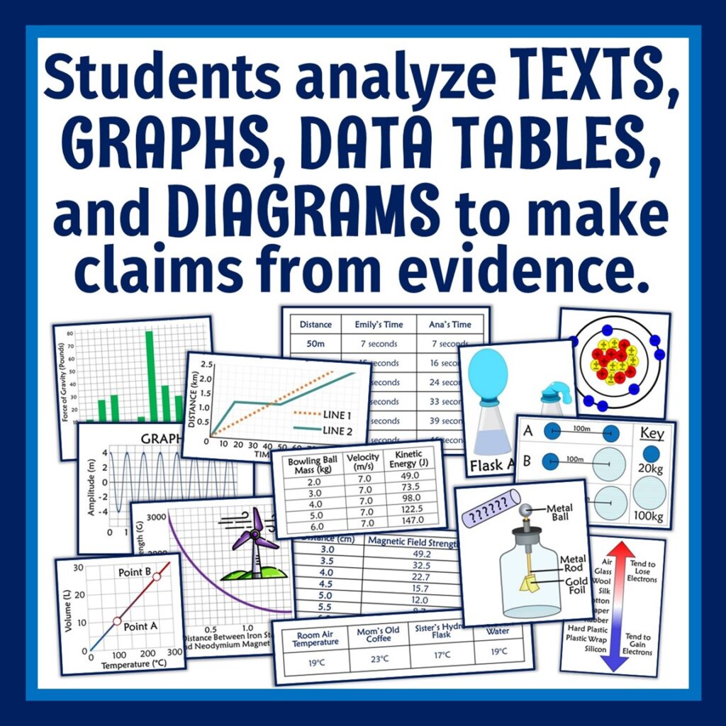 Physical Science CER Activities with Data Analysis Practice - Flying ...