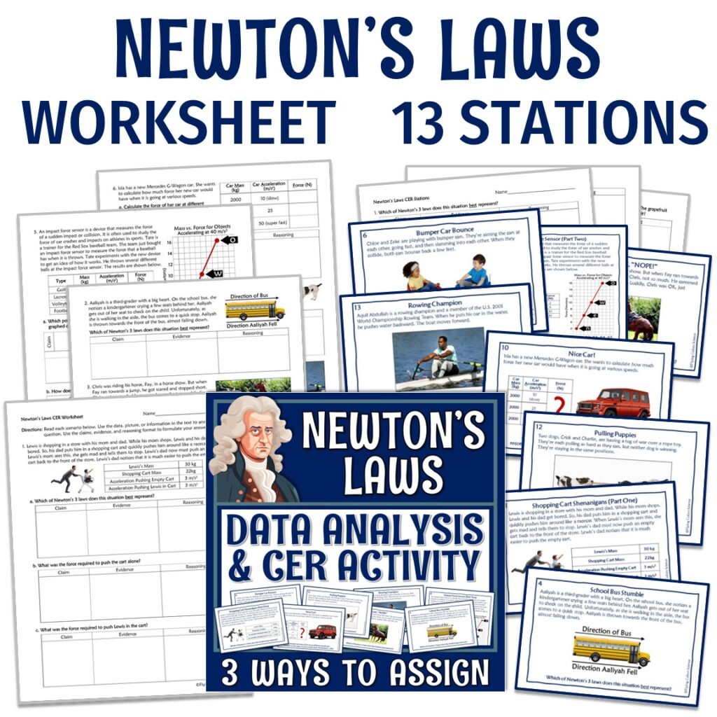 Physical Science CER Activities with Data Analysis Practice - Flying ...