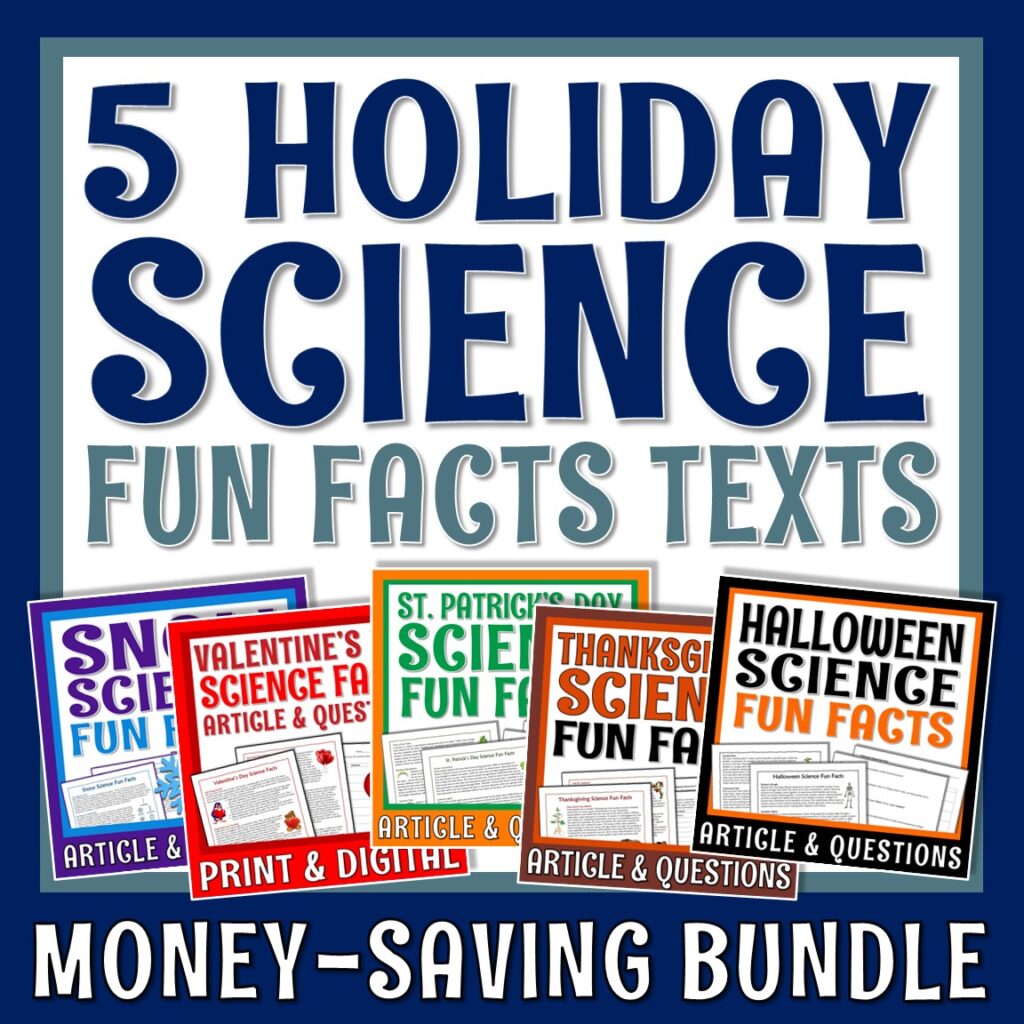 Holiday Science Fun Facts Article and Worksheet Bundle - Flying Colors ...