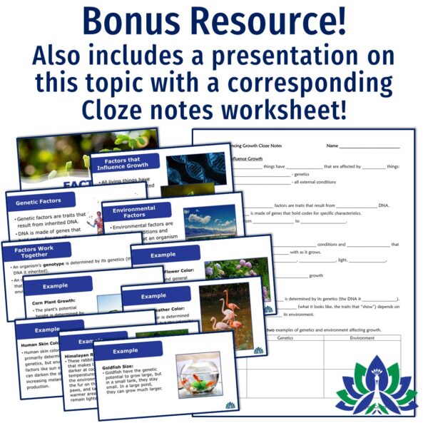 Environmental and Genetic Factors Influence Growth of Organisms Reading ...