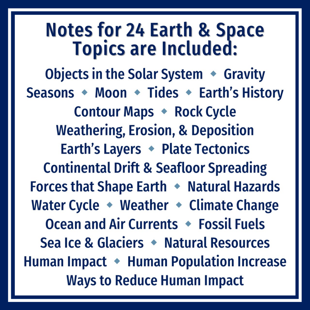Earth Science Notes Full Year Bundle - Flying Colors Science
