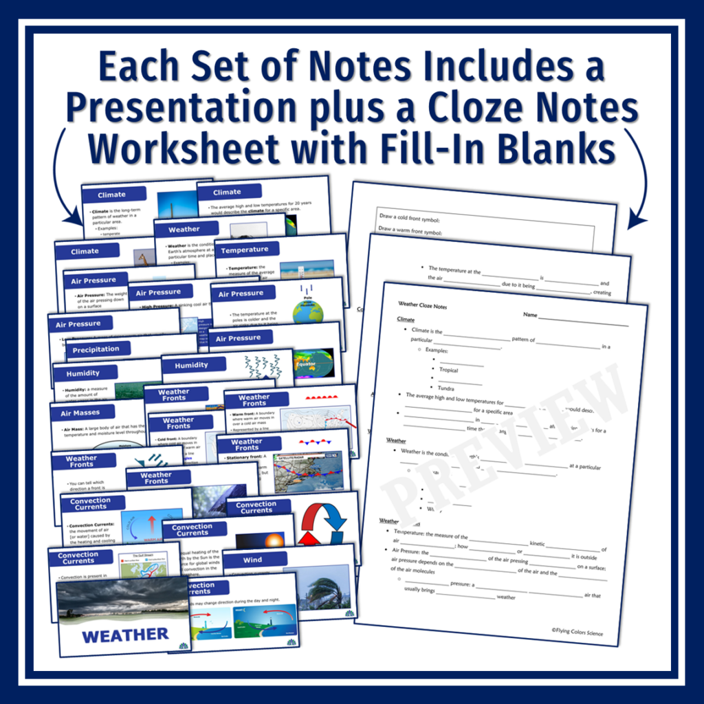 Earth Science Notes Full Year Bundle - Flying Colors Science