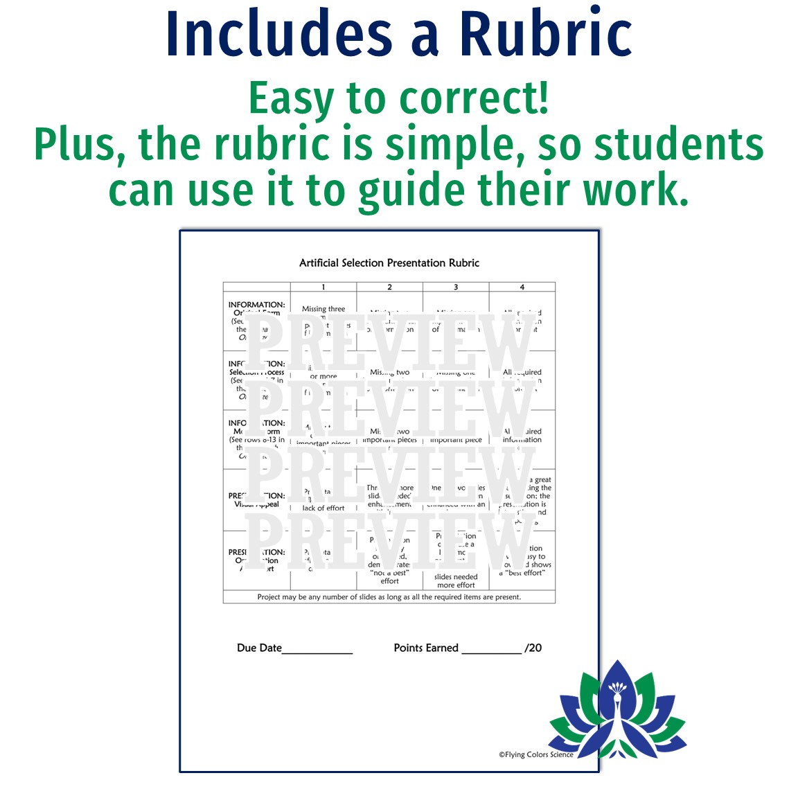 Artificial Selection Project - Flying Colors Science