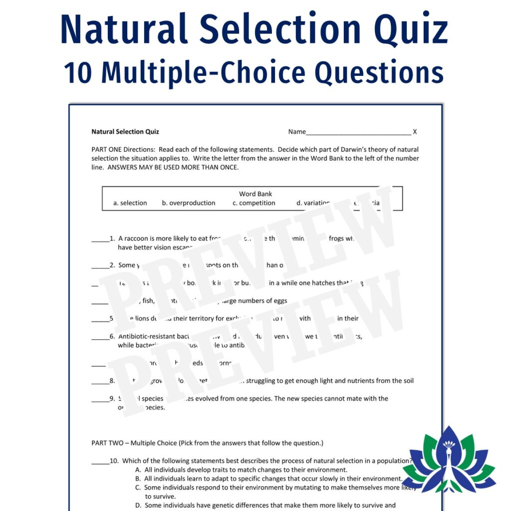 Artificial and Natural Selection Unit - Flying Colors Science